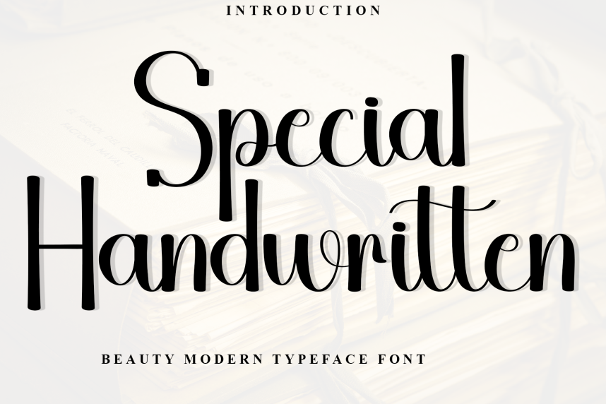 Special Handwritten - Modern Handmade Font - Befonts
