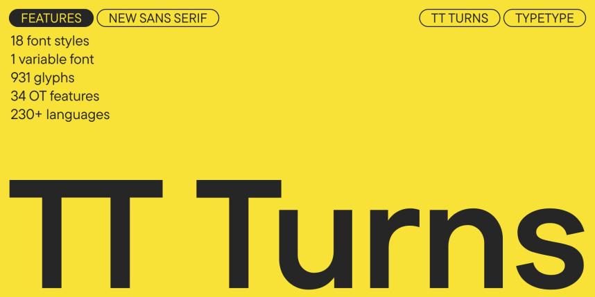 TT Turns Font Family - Befonts