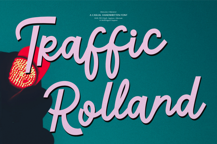 Traffic Rolland | Casual Handwritten Font - Download Free Font