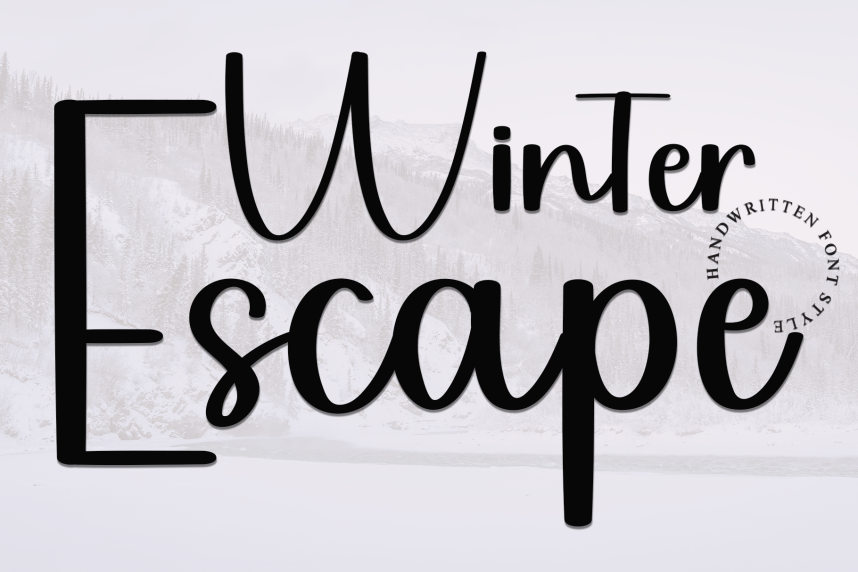Winter Escape Style Script Font - Befonts
