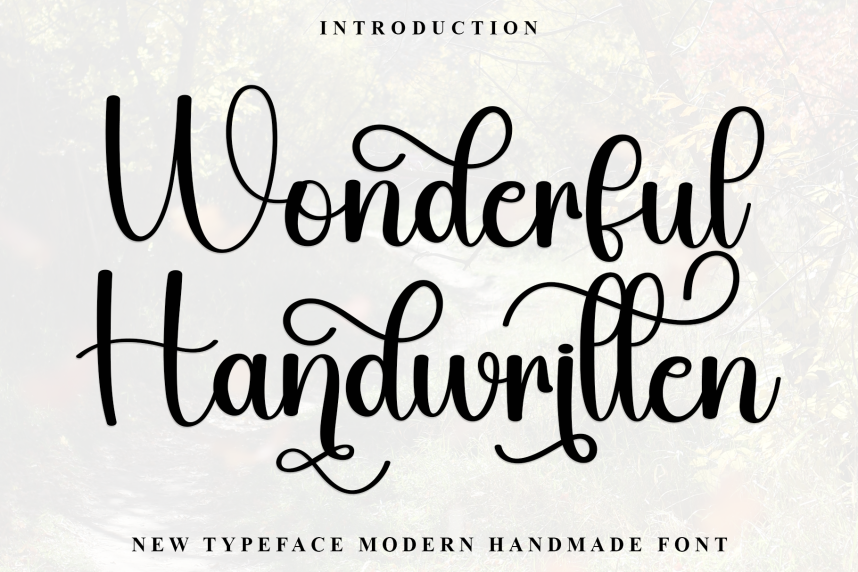 Wonderful Handwritten - Modern Handmade Font - Befonts