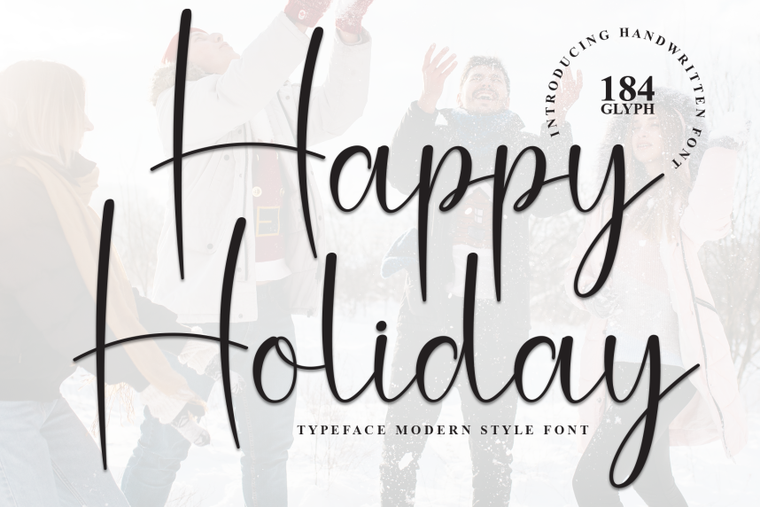 Happy Holiday - New Script Handwritten Font - Befonts