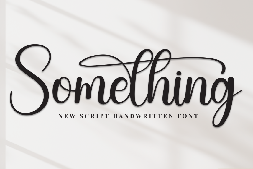 Something - Stylish Handwritten Script Font - Befonts