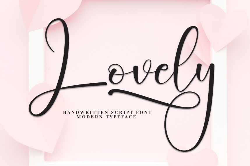 Lovely - Modern Script Handwritten Font - Befonts