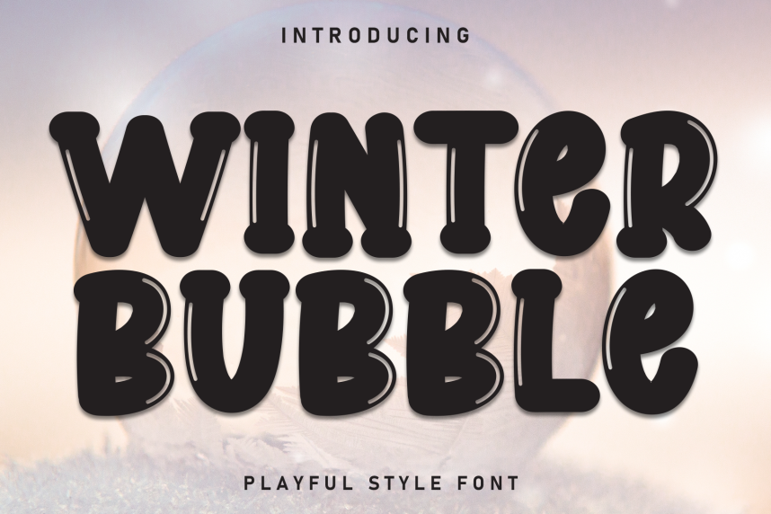 Winter Bubble Playful Style Font - Befonts