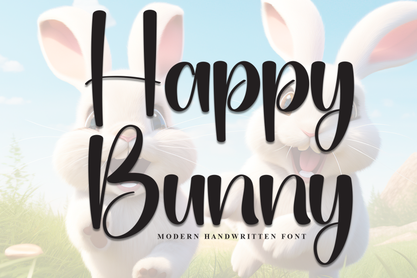 Happy Bunny Style Script Font - Befonts