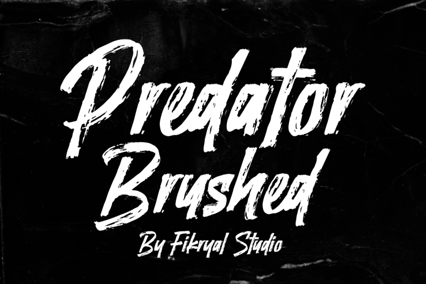 Predator Brushed - Brush Font - Befonts