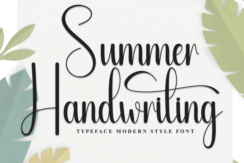 Summer Handwriting Style Script Font - Befonts