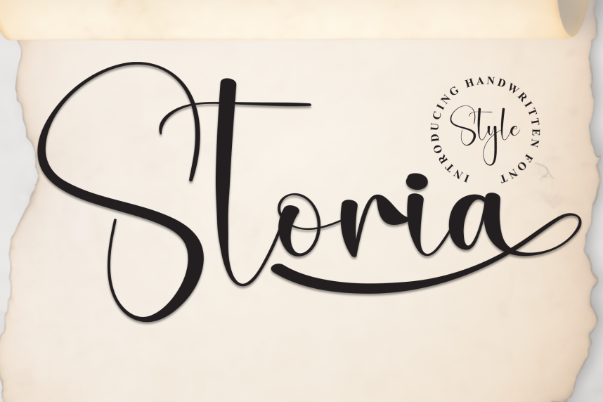 Storia Style Script Font - Befonts