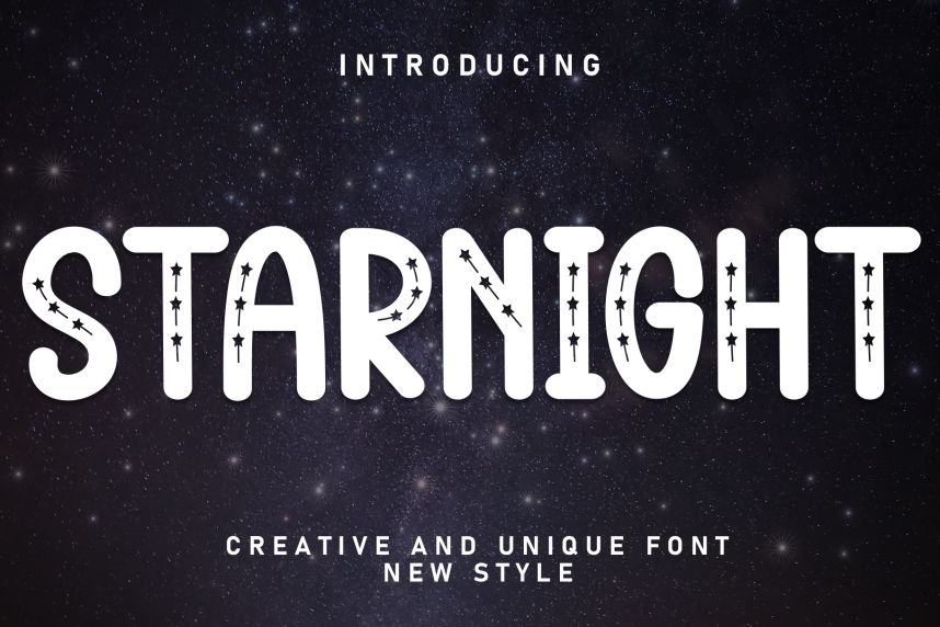 Starnight - Creative And Unique Font - Befonts