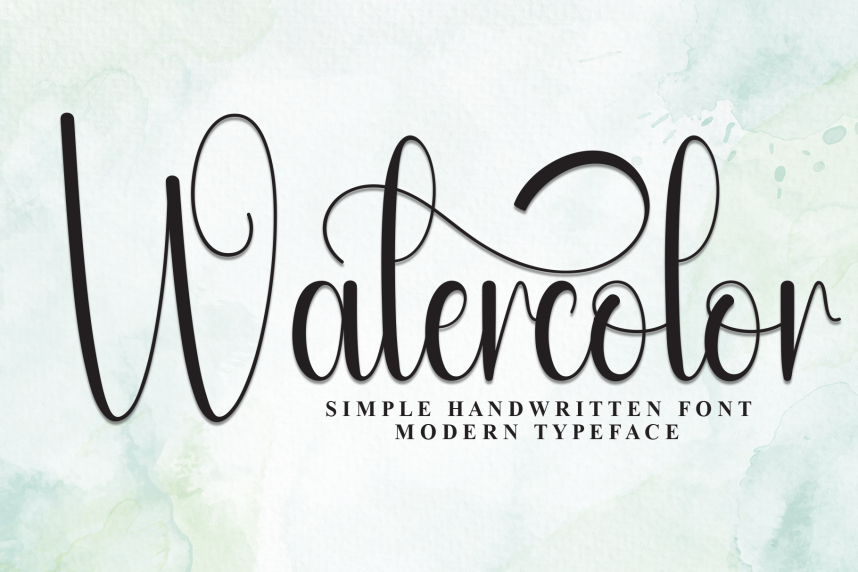 Watercolor - Elegant Script Handwritten Font - Download Free Font