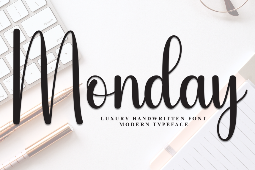 Monday Simple Handwritten Font - Befonts