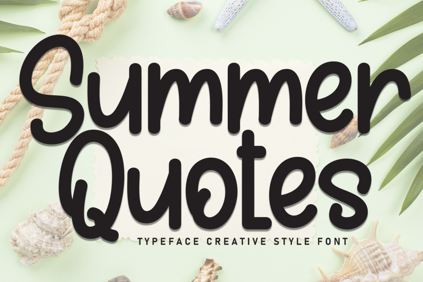 Summer Quotes - Creative Style Font - Download Free Font