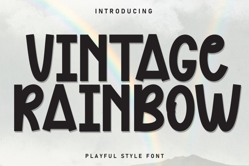 Vintage Rainbow Playful Style Font - Download Free Font