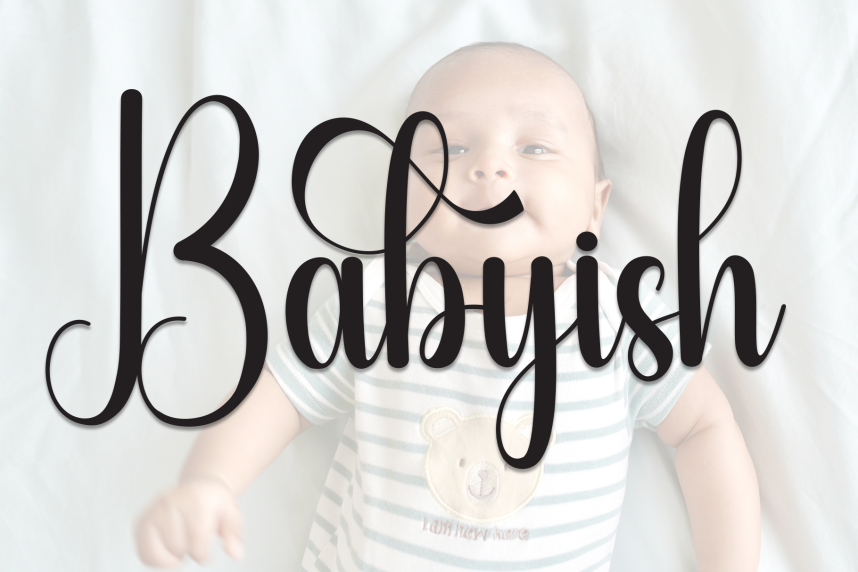 Babyish - Modern Script Handwritten Font - Befonts