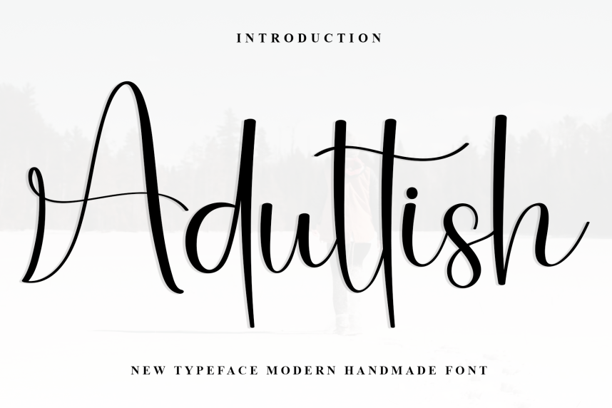 Adultish - Modern Script Handwritten Font - Befonts