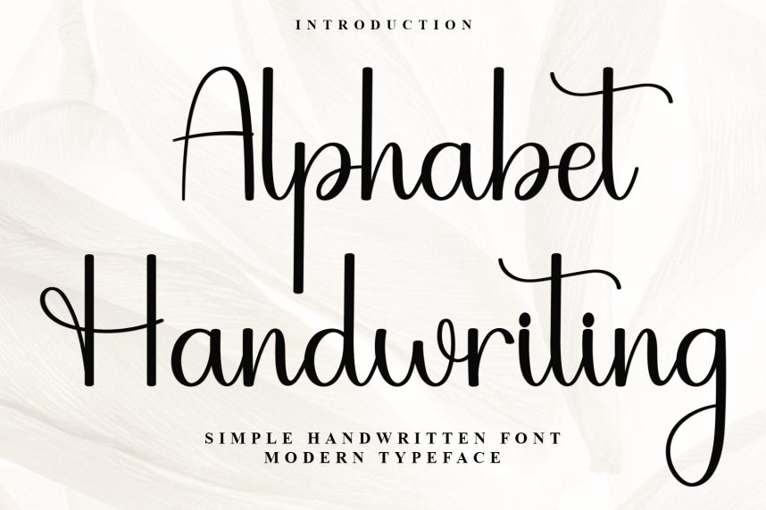 Alphabet Handwriting Simple Script Font - Download Free Font