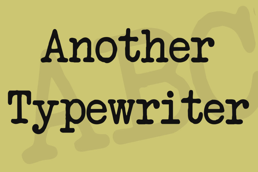 Another Typewriter Font - Download Free Font