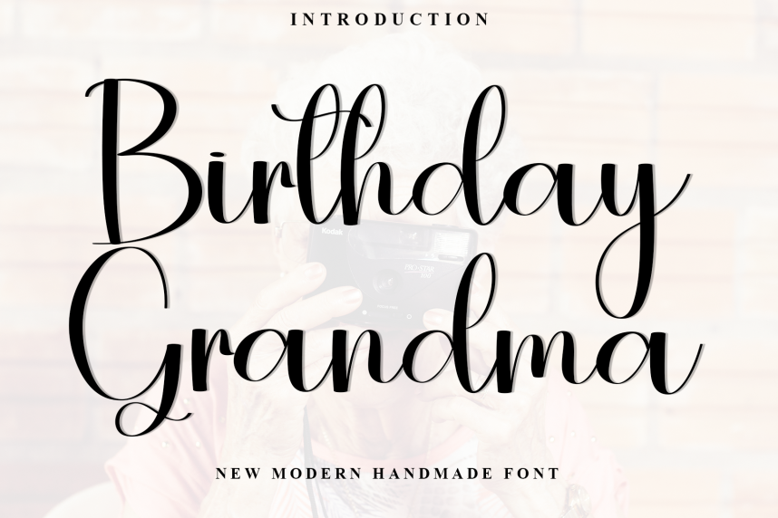 Birthday Grandma Style Script Font - Download Free Font