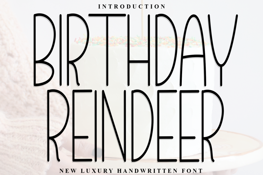 Birthday Reindeer - New Style Handmade Font - Download Free Font