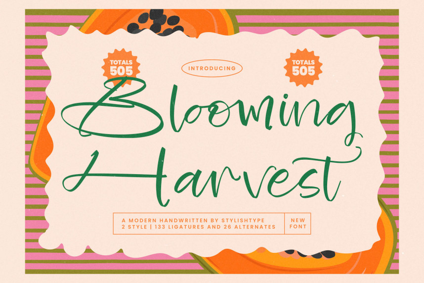 Blooming Harvest - Modern Handwritten Font - Download Free Font