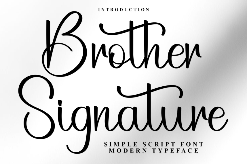 Brother Signature Simple Script Font - Befonts