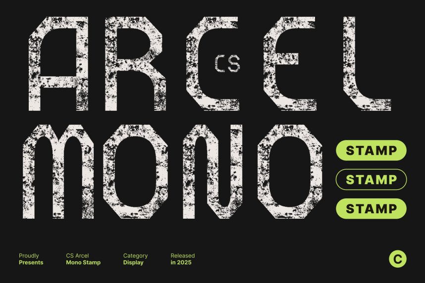 CS Arcel Mono Stamp Font - Download Free Font