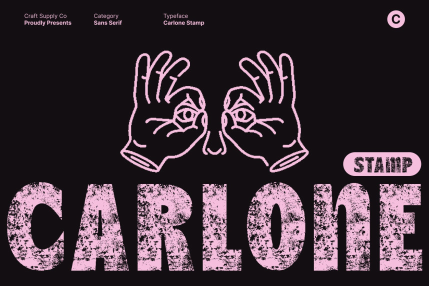 Carlone Stamp Font - Befonts