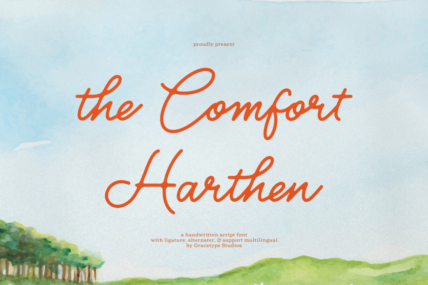 Comfort Harthen | Handwritten Script Font - Befonts
