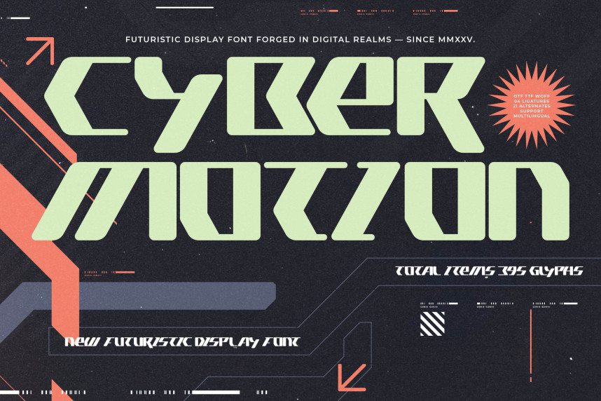 Cyber Motion Font - Befonts