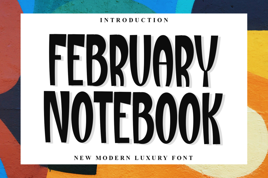 February Notebook Display Font - Befonts