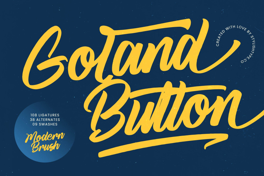 Goland Button - Modern Brush Font - Befonts