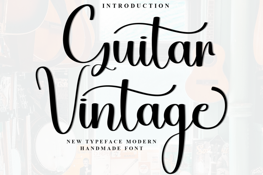 Guitar Vintage - Elegant Script Handwritten Font - Befonts