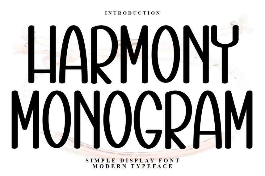 Harmony Monogram Simple Display Font - Befonts