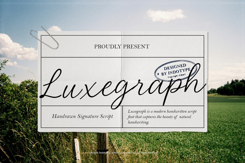 IT Luxegraph Handwritten Font - Befonts