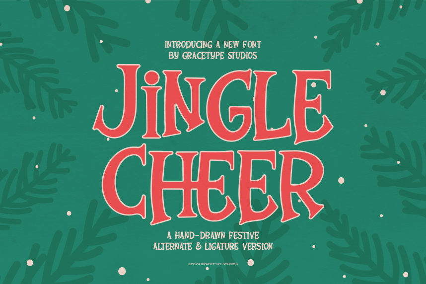 Jingle Cheer | Hand Drawn Festive Font - Befonts