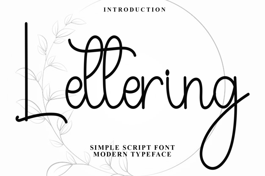 Lettering Simple Script Font - Download Free Font