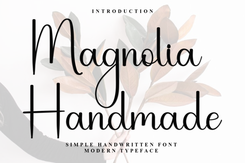 Magnolia Handmade - Simple Handwritten Font - Befonts