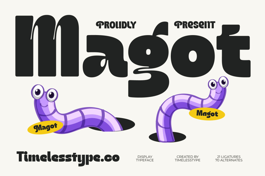 Magot - Groovy Display Typeface - Befonts