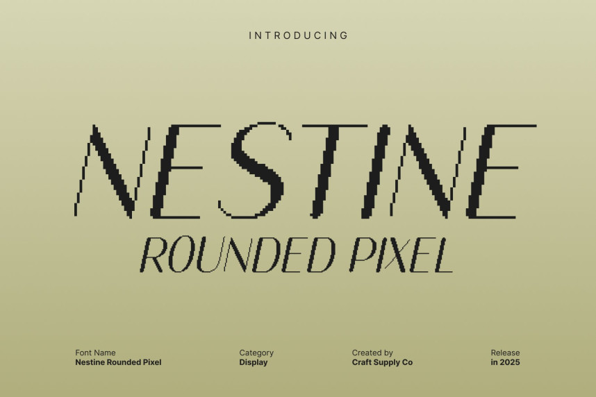 Nestine Rounded Pixel Font - Download Free Font