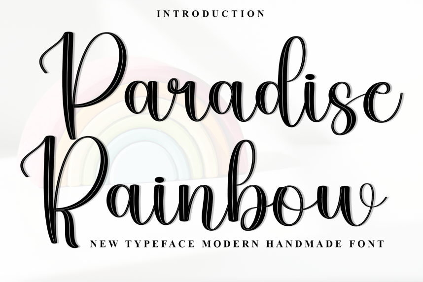 Paradise Rainbow - Modern Script Handwritten Font - Befonts