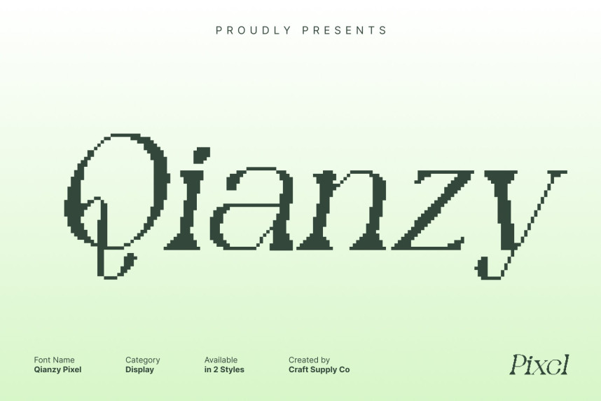 Qianzy Pixel Font - Download Free Font
