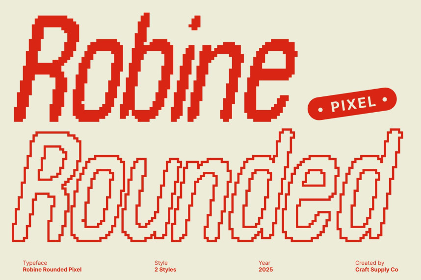 Robine Rounded Pixel Font - Befonts