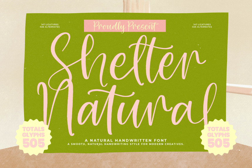 Shelter Natural - Natural Handwritten Font - Download Free Font