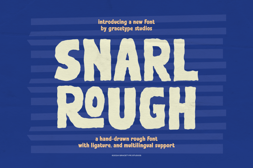 Snarl Rough | Hand Drawn Rough Font - Download Free Font