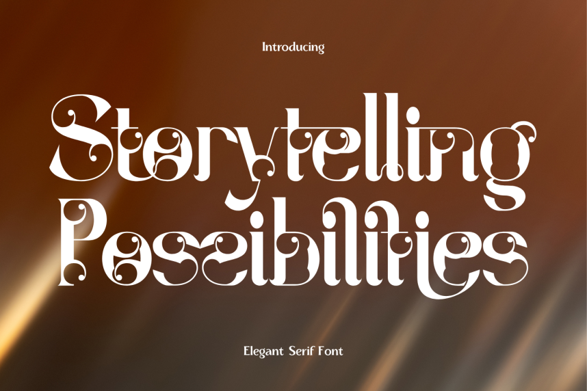 Storytelling Possibilities - Elegant Serif Font - Befonts