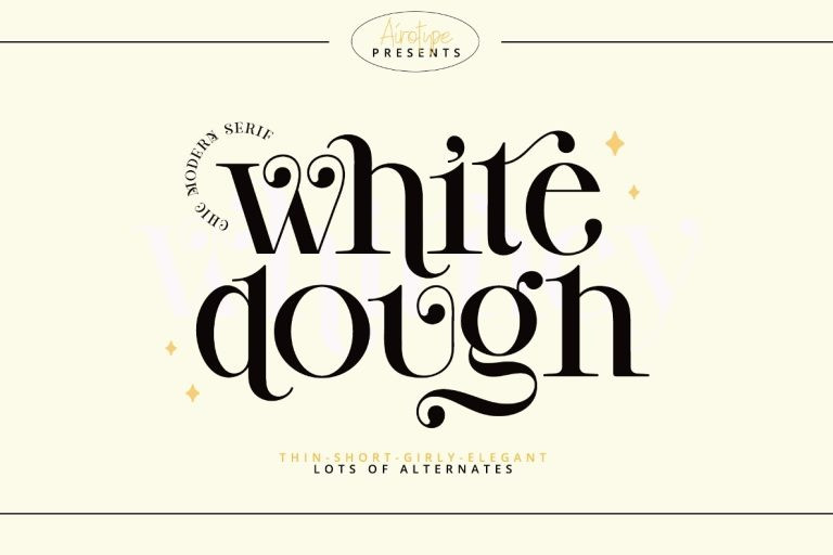 White Dough Font - Befonts
