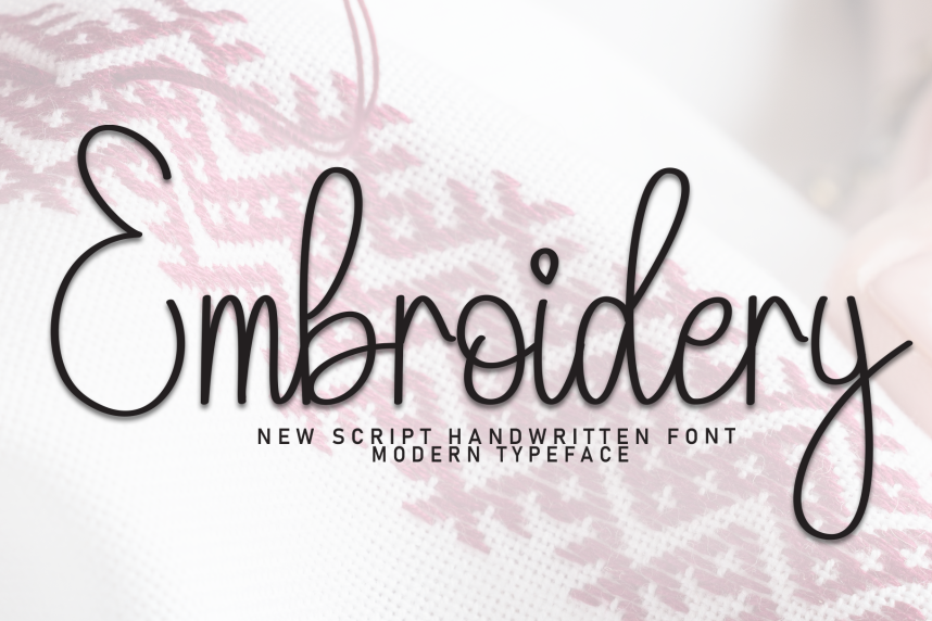 Embroidery Simple Handwritten Font - Download Free Font