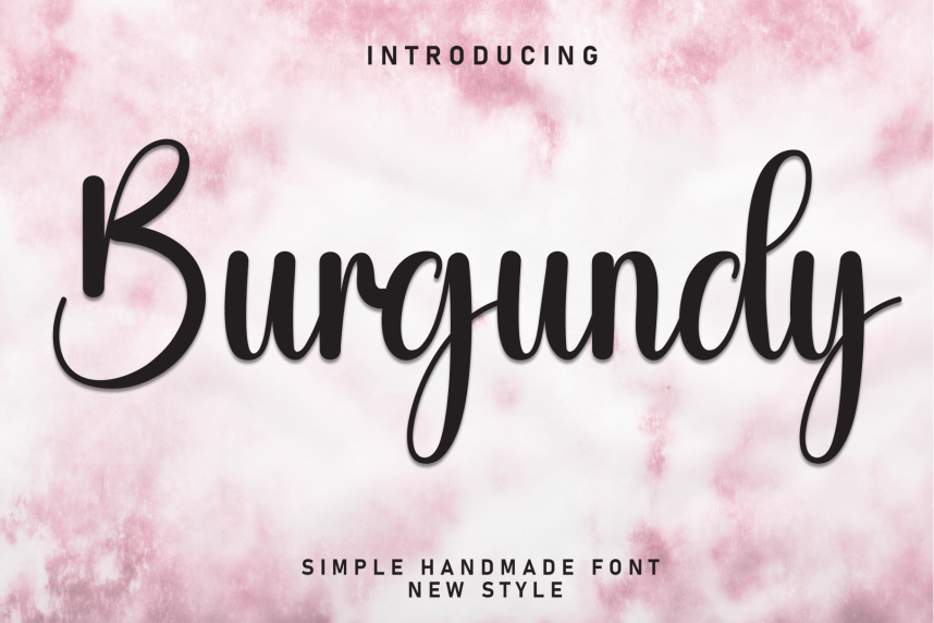 Burgundy Simple Handwritten Font - Download Free Font