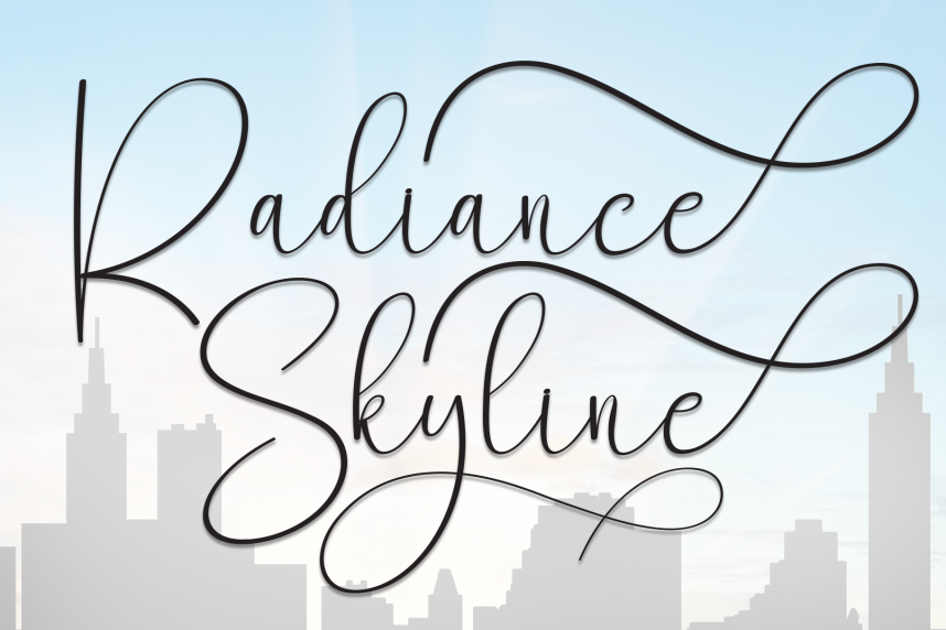 Radiance Skyline - Modern Handmade Font - Befonts